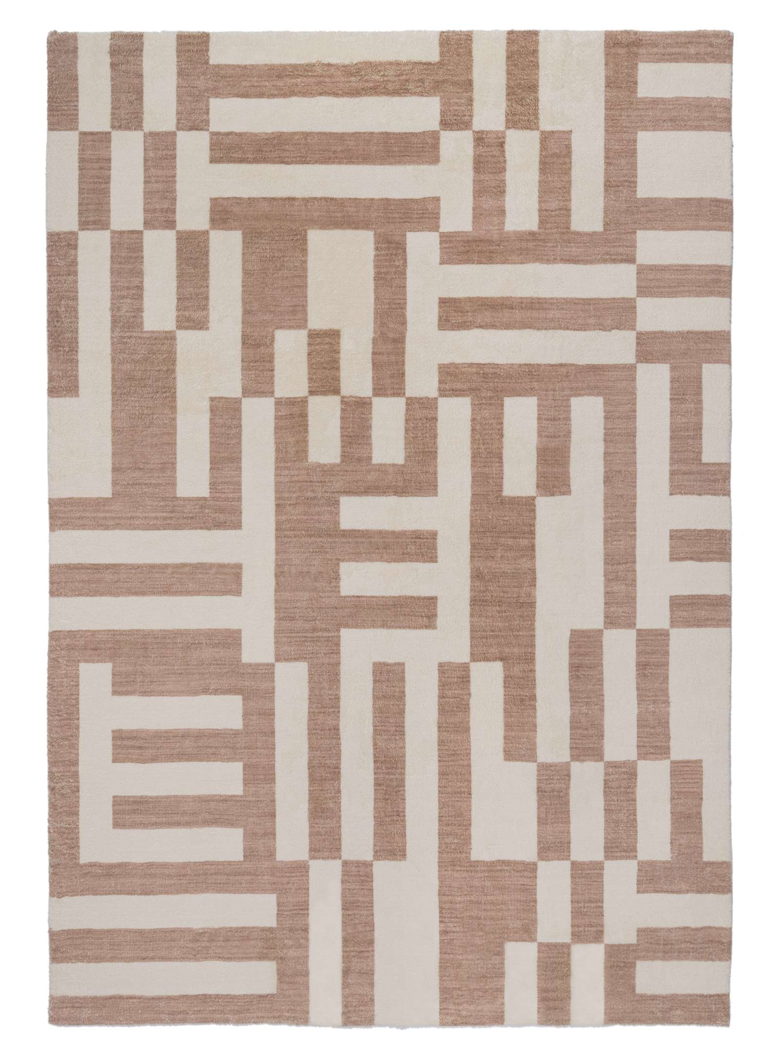 Kijo Beige and Cream Geometric Lines Washable Rug – Loopsie